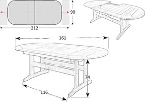 Doppler DOVER zahradní stůl
