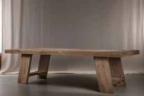 Stará Krása – Ruční výroba Velký patinovaný selský jídelní stůl 76 X 160 X 75