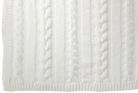 Bílý pletený pléd Twist - 130*180*3cm