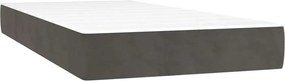 Box spring postel s matrací tmavě šedý 120x190 cm samet 3270482