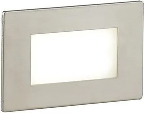 FAN INC-BOLT-503S Zápustné venkovní svítidlo LED Bolt, bílá/nikl/polykarbonát, 3 W, 200 lm, 3000 K, IP65, senzor, 10,7 x 3,25 x 6,7 cm - FANEUROPE