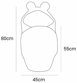 Krémová dětská zavinovačka s beránkem 45x80 cm – Meowbaby