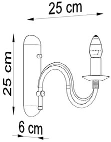 Sollux SL.0220 - Nástěnné svítidlo MINERWA 1xE14/40W/230V černá