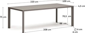 Zahradní jídelní stůl 100x220 cm Culip – Kave Home