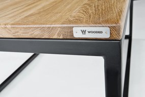 Wooded Konferenční stolek Calgary z masivu DUB Barva kovu: Černá