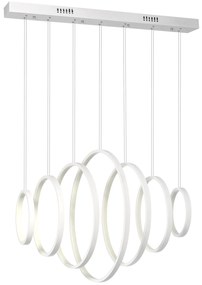 Závěsné LED svítidlo Pixels, 7x LED 96w, 4000k, w