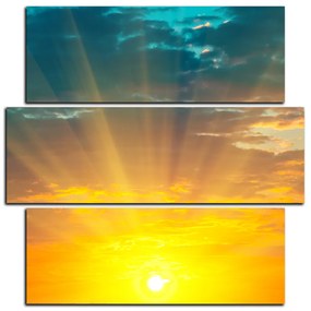 Obraz na plátně - Západ slunce - čtverec 3200D (105x105 cm)