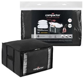 Černý úložný box na oblečení Compactor XXL Black Edition 3D Medium, 125 l