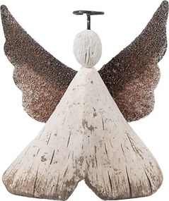 Dekorace dřevěná figurka anděl Angel Rustic S - 8*3*9 cm