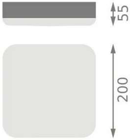 LED svítidlo LEDVANCE SF Square Slim 19W 3000K 200mm IP65 4099854102851