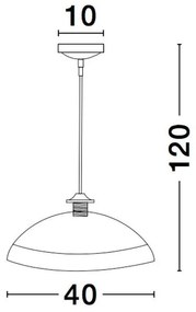 Nova Luce Závěsné svítidlo BENITO, E27 1x12W Barva: Zlatá