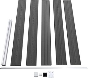 Set plotového dílce WPC 699 x 105 cm černý 3070449