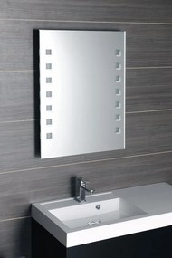 Aqualine Zrcadlo s LED osvětlením 60x80cm, kolíbkový vypínač