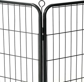 Ohrádka pro psy 12 panelů ocelová 80 x 60 cm černá 170573