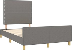 Rám postele bez matrace tmavě šedá 120 x 200 cm textil 3124961