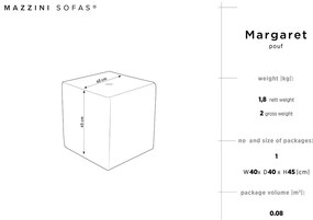 Taburet Margaret 40 × 40 × 45 cm MAZZINI SOFAS
