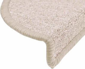 Schodové rohože 30 ks 56 x 17 x 3 cm béžové, půlkulaté 3365739