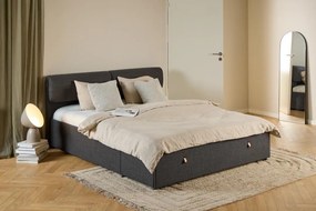 ACTONA GROUP Čalouněná postel CALVI tmavě šedá 160x200 H000024735
