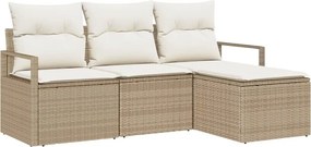 Set pohovek 4 ks Béžová polyratan 3346331