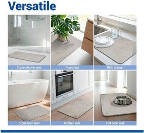 Taupe z křemeliny koupelnová předložka 39x60 cm Itamos – Wenko