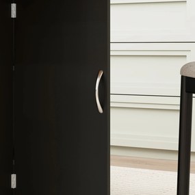 HOMCOM Skládací jídelní stůl s kolečky a skládacími křídly a policemi pro 4-6 osob 75x140x73 cm Přírodní a černá
