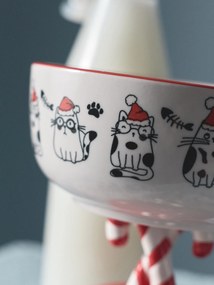 Sinsay - Miska s vánočním potiskem koček - vícebarevná