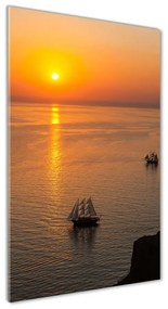 Wallmuralia Vertikální Fotoobraz na skle Západ slunce moře 50x100