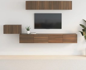 vidaXL 5dílný set TV skříněk kompozitní dřevo [3114431] Barva: hnědý dub