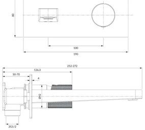 OMNIRES CT8015CR - Umyvadlová baterie pro podomítkovou instalaci CONTOUR chrom