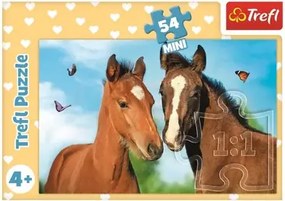 Trefl - Puzzle - Roztomilá zvířátka: Pár koní / 54 dílků / 20 x 13 cm