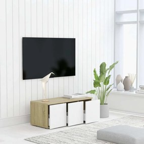 vidaXL TV stolek 80 x 34 x 30 cm dřevotříska [801867] Barva: kouřový dub