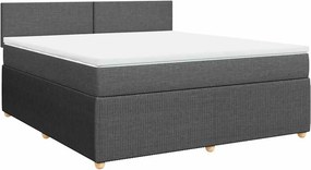 Box spring postel s matrací tmavě šedá 180x200 cm textil 3287529
