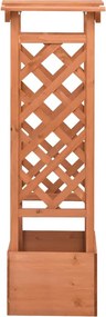 Truhlík s trelážovým obloukem 49 x 39 x 117 cm jedlové dřevo 316391