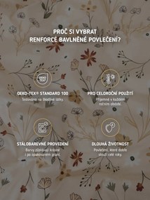 MK Lůžkoviny Bavlněné povlečení Renforcé - Vanessa béžová 140 × 200 cm, 70 x 90 cm