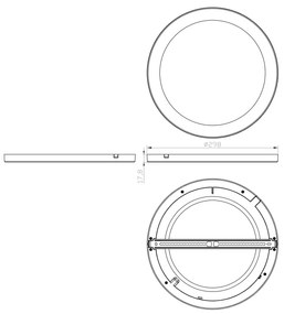 GLOBO LASSE 12379-24B Stropní svítidlo