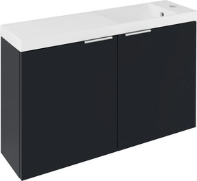 Sapho Latus X koupelnová skříňka 80 x 54,5 x 22 cm s odkládací plochou pravá antracit matný LT110-SET07