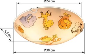 Globo 40607 - Dětské stropní svítidlo KIDDY 2xE27ILLU/60W/230V