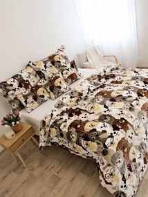 MK Lůžkoviny Mikroplyšové povlečení Exclusive - Psí invaze 140 × 200 cm, 70 x 90 cm