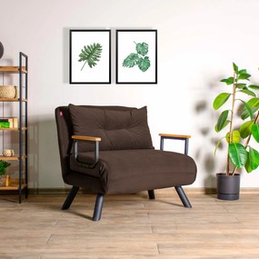 Atelier del Sofa 1-místná pohovka Sando Single - Brown, Hnědá