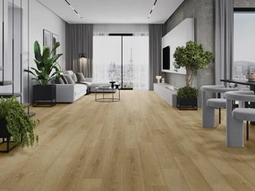 Mexen Anniston vzorek vinylových panelů SPC 6,5 mm, podklad IXPE 1,5 mm, 4 V-drážka, Dub - F1038-S