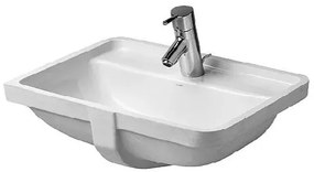 Duravit Starck 3 - Umyvadlo vestavné 49x37 cm, s přepadem, s otvorem pro baterii, WonderGliss, bílá 03024900001