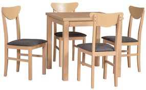 Drewmix jídelní židle LEO 2 dřevo: bílá, potahový materiál: látka, opěradlo: grafit