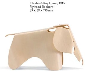 Vitra designové miniatury Plywood Elephant Natur