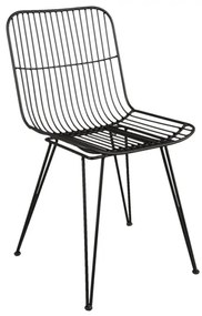 Kovová černá židle Magdalena – 42x55x83 cm