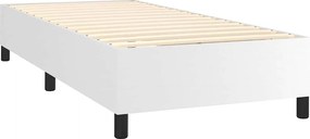 Box spring postel s matrací bílá 80 x 200 cm umělá kůže 3132466