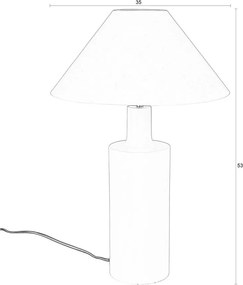 Kovová stolní lampa ve stříbrné barvě s kovovým stínidlem (výška 53 cm) Wonders – Zuiver