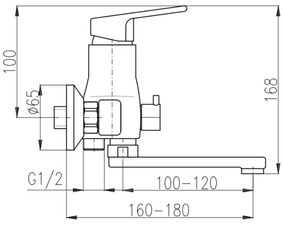 RAV Slezák CO151.5 - Vanová baterie COLORADO lesklý chrom