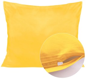 SATÉNOVÝ POVLAK NA POLŠTÁŘ 70X80 CM ŽLUTÁ