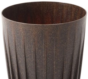 PLASTOVÝ KVĚTINÁČ STRIPPED ECO 30X25 CM TMAVĚHNĚDÁ