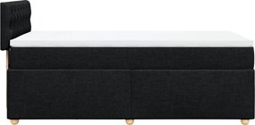 Box spring postel s matrací černá 90x200 cm textil 3288872